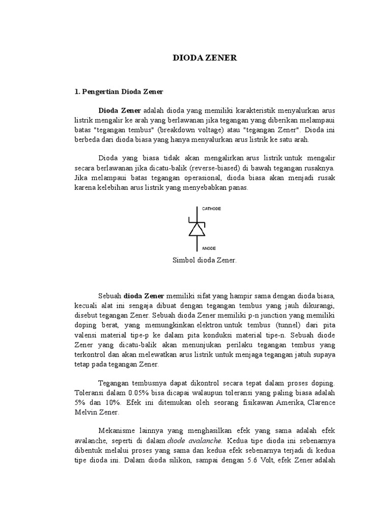 Dioda Zener | PDF