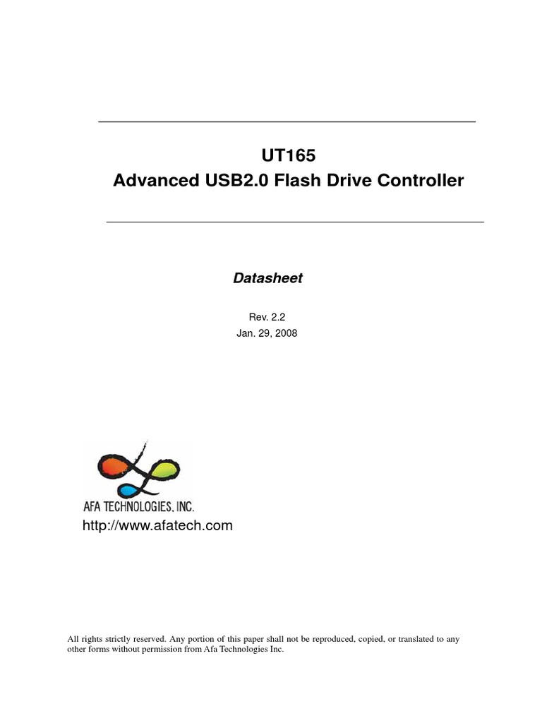 USBest UT165 | PDF | Flash Memory | Usb