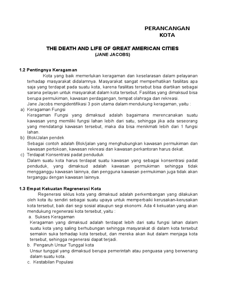 The Death and Life of Great American Cities | PDF
