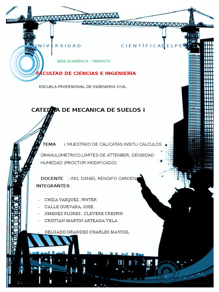 Muestreo de Calicatas de Suelo | PDF | Mecánica de suelos | Suelo