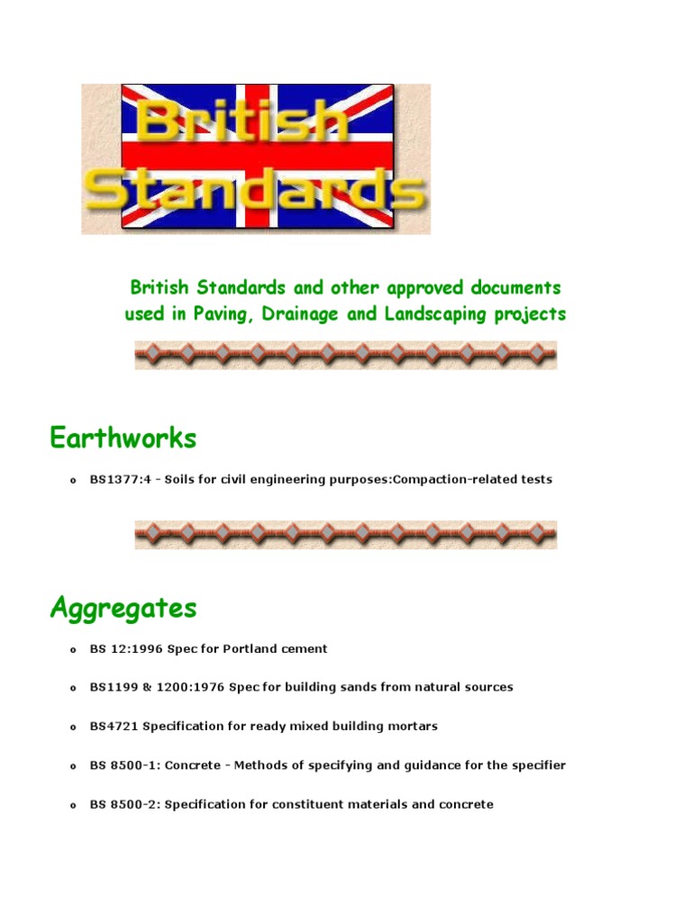 British Standards and Other Approved Documents | PDF | Asphalt | Road ...