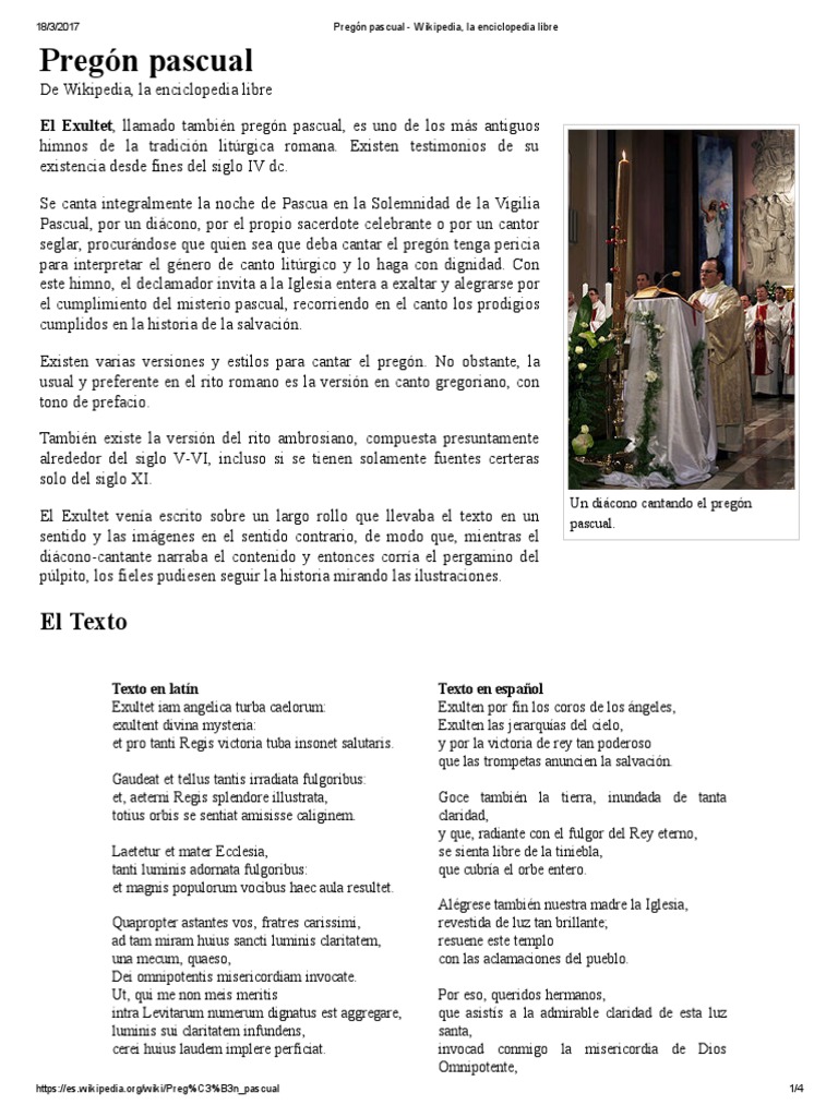 Pregón Pascual | PDF | Comportamiento cristiano y experiencia ...