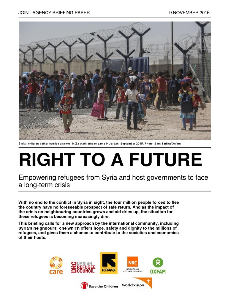 Right To A Future: Empowering Refugees From Syria and Host Governments ...