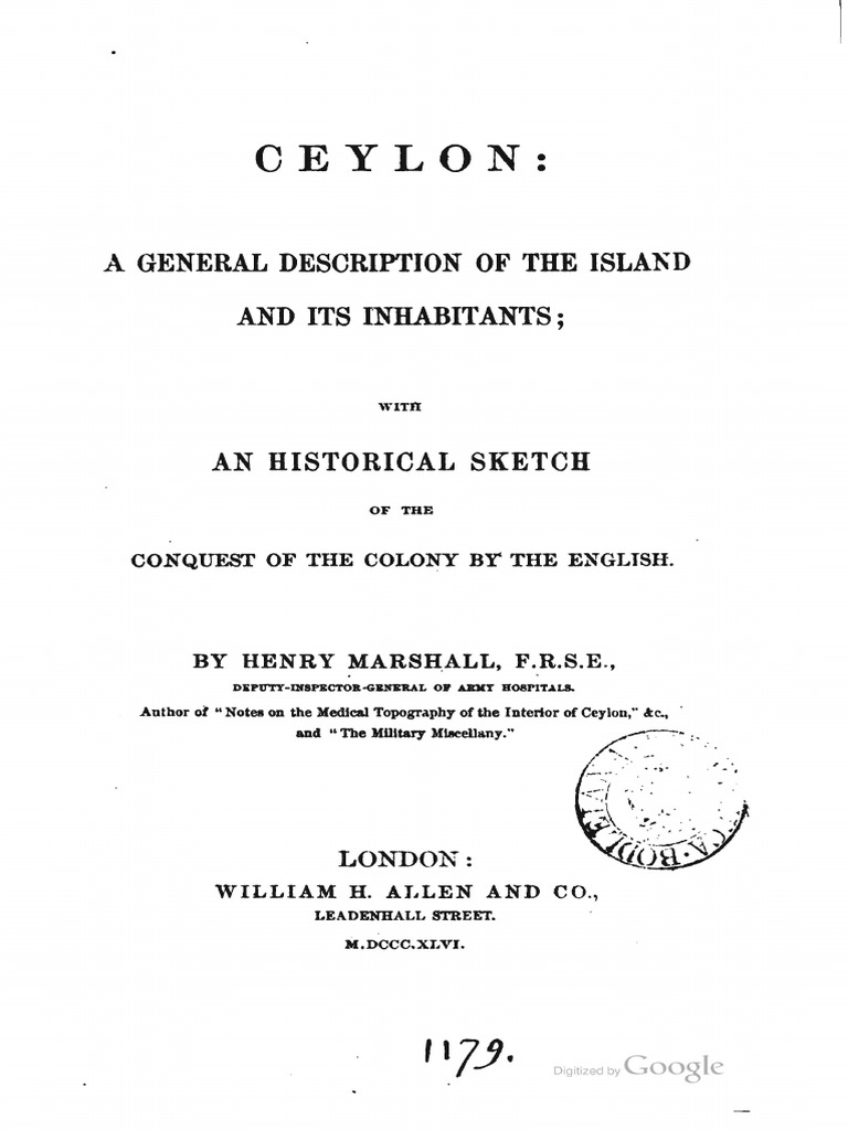 Ceylon, A General Description of The Island and Its Inhabitants, With ...