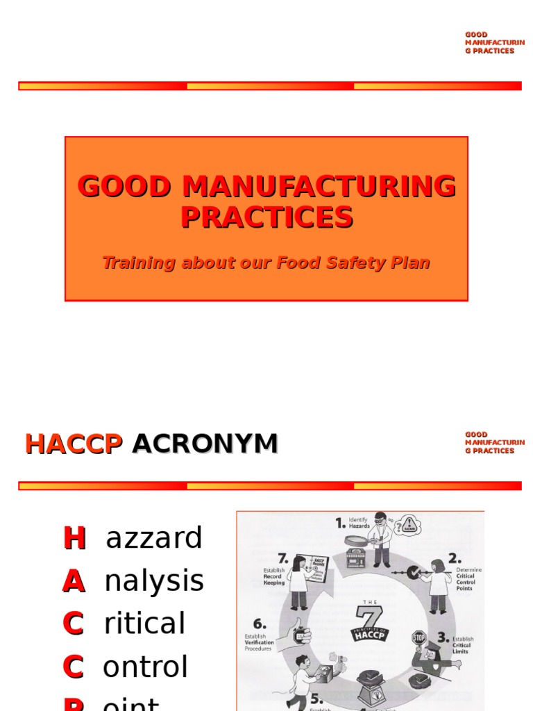 Training GMP slideshow.ppt | Hazard Analysis And Critical Control ...