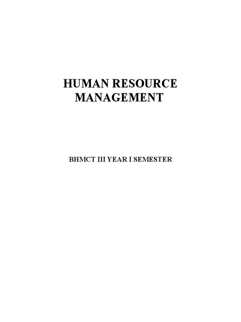 Human Resource Management | PDF | Human Resource Management | Employment