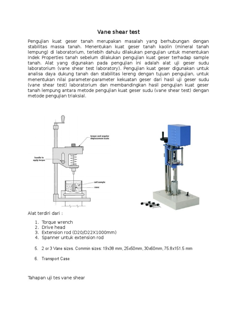 Vane Shear Test | PDF