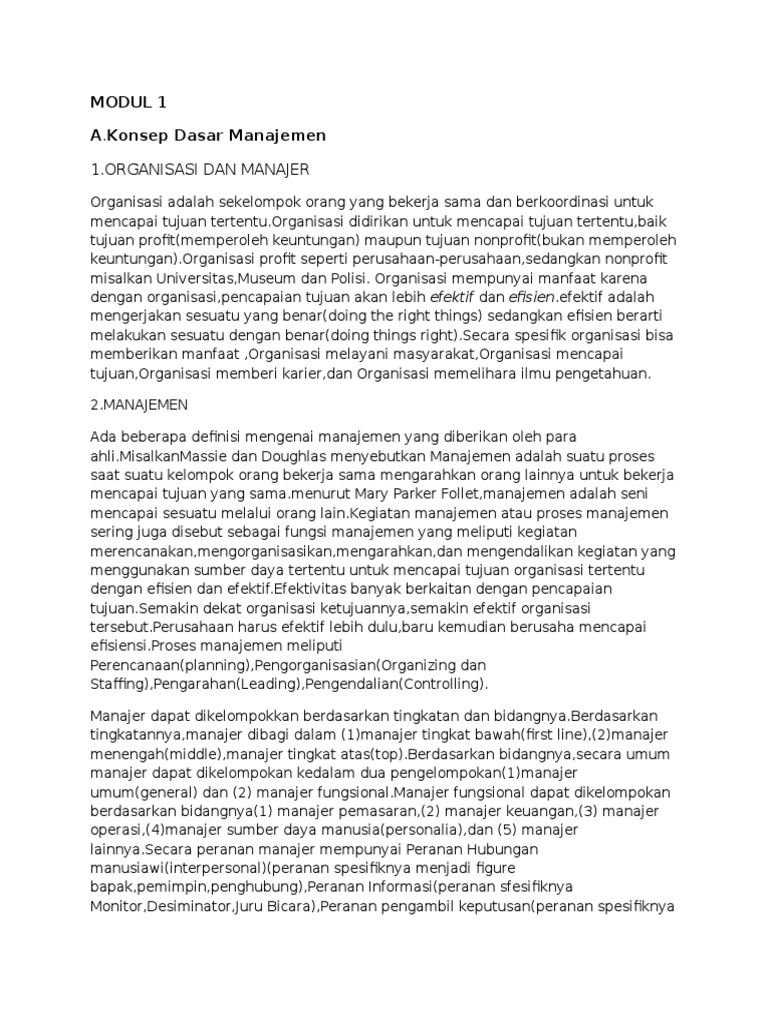 Tugas Rangkuman Modul 1 | PDF