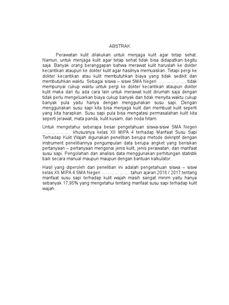 Contoh Abstrak | PDF