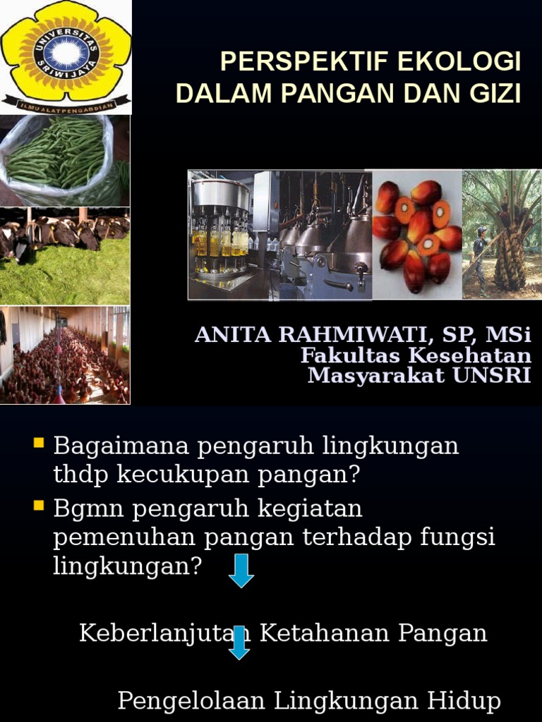 Ekologi Pangan Gizi | PDF