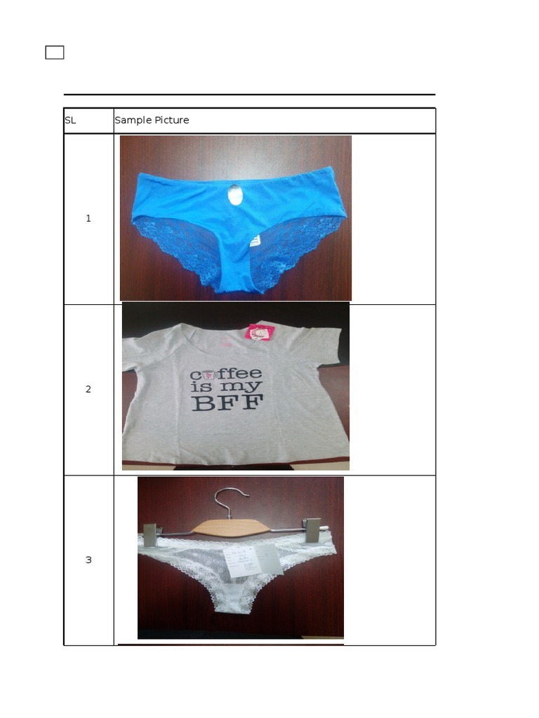 Bra Panty Samples Photo | PDF | Bra | Textiles
