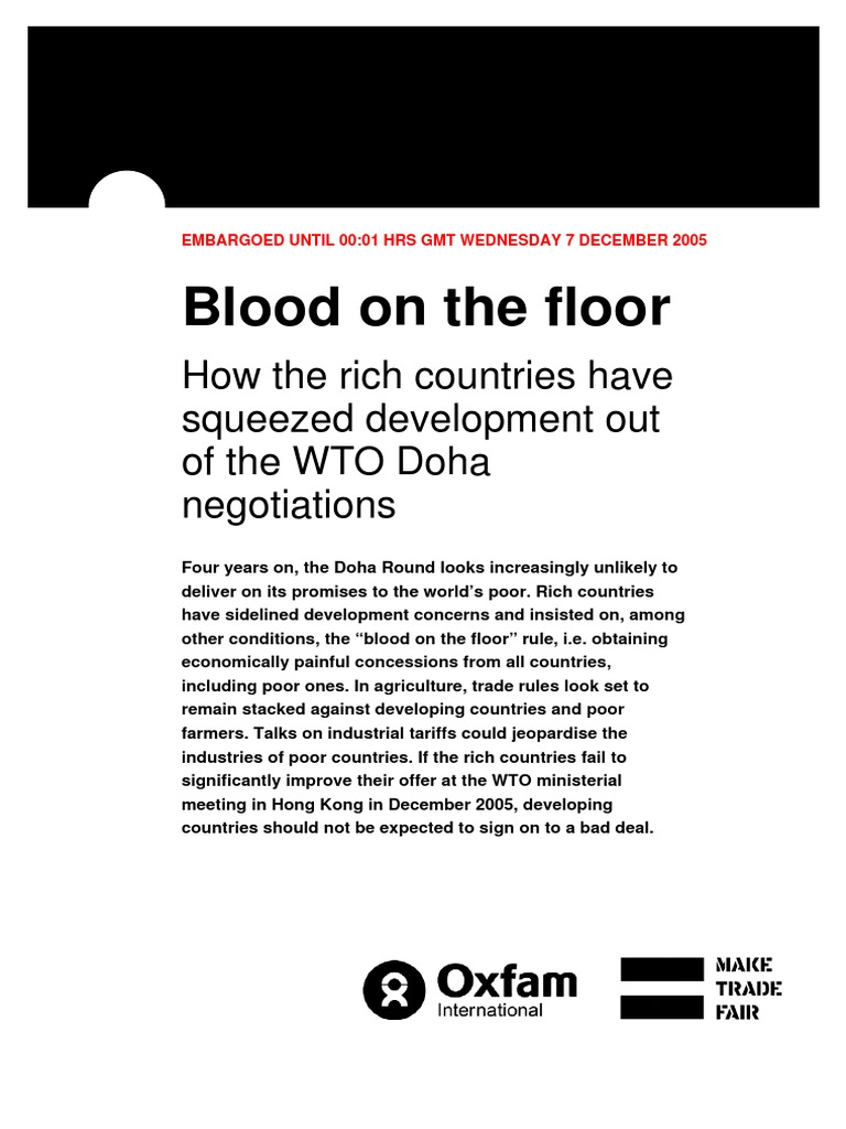 WTO Doha Round: Impact on Development | PDF | Doha Development Round ...