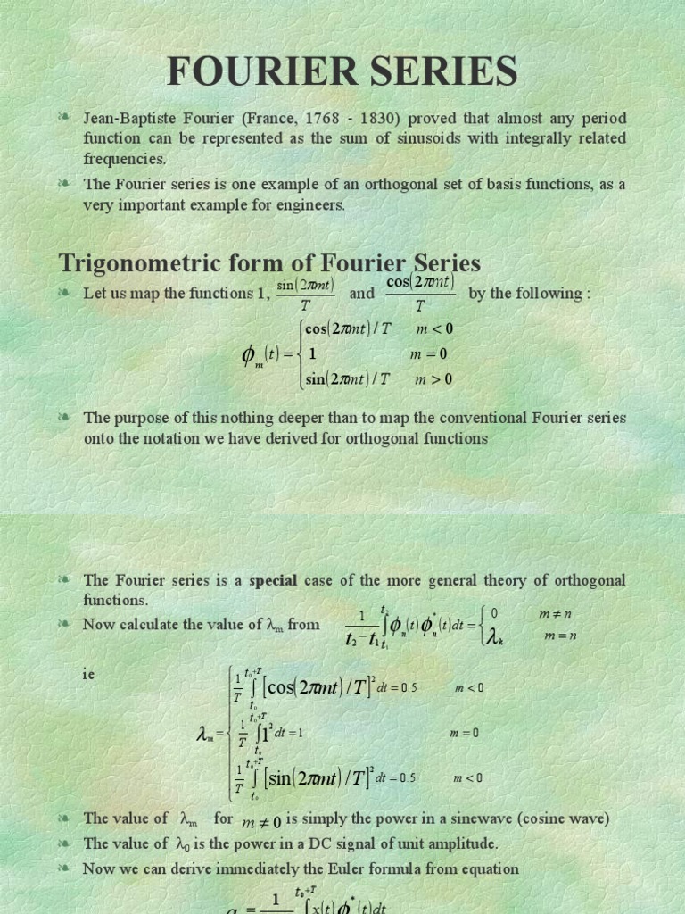 Trigonometric Form of Fourier Series | PDF