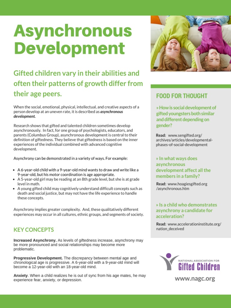 Nagc-Asynchronous Development-Tip Sheet | PDF | Intellectual Giftedness ...