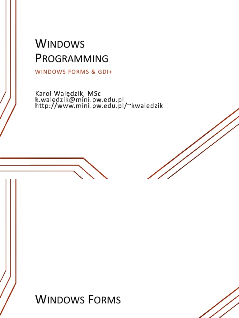 Windows 2 WinForms | PDF | File Format | Microsoft Visual Studio
