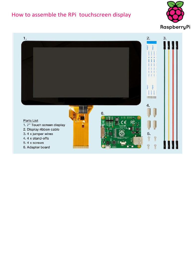 How To Assemble The Rpi Touchscreen Display | PDF