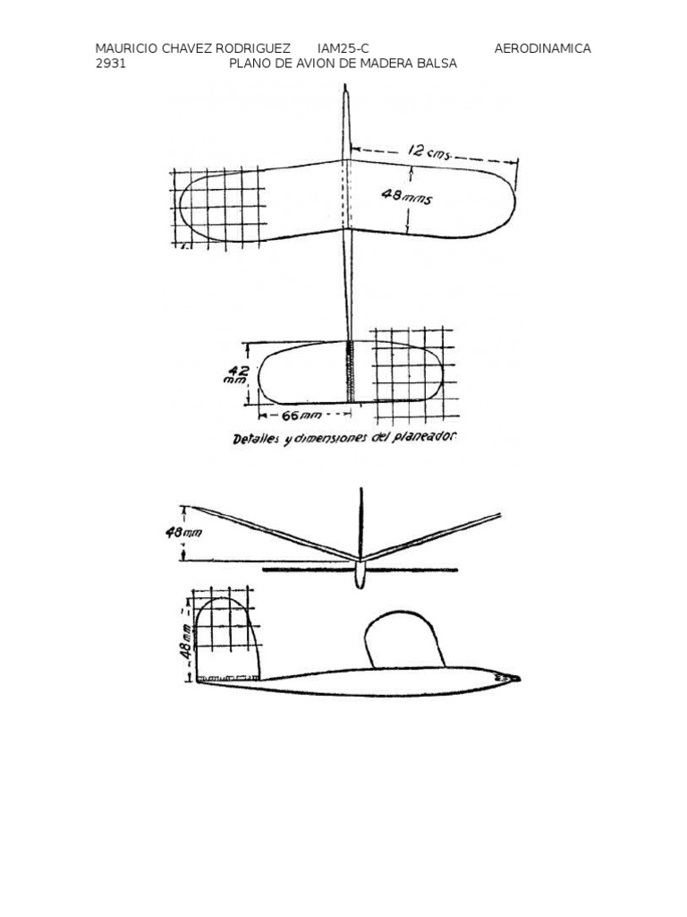 Plano de Avion de Madera Balsa | PDF