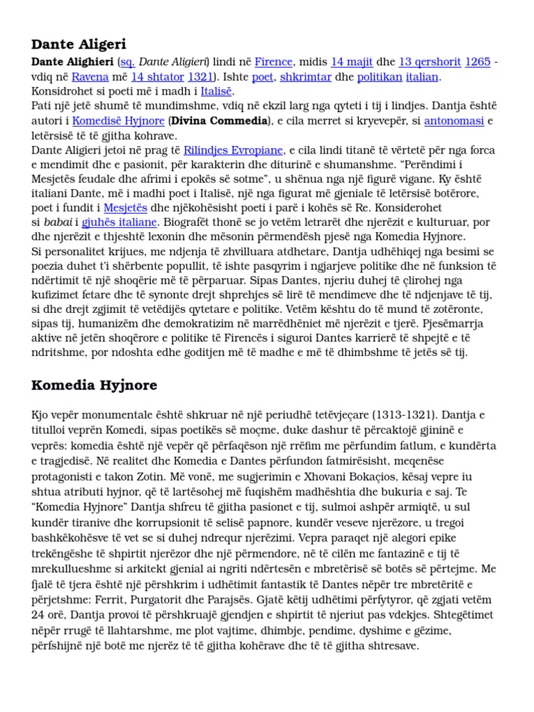 Dante Aligeri | PDF