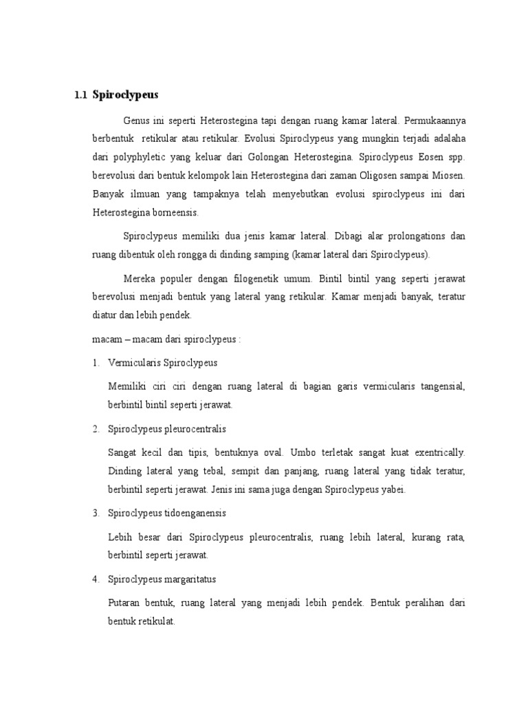 Evolusi dan Varietas Spiroclypeus | PDF | Kajian Bahasa Asing