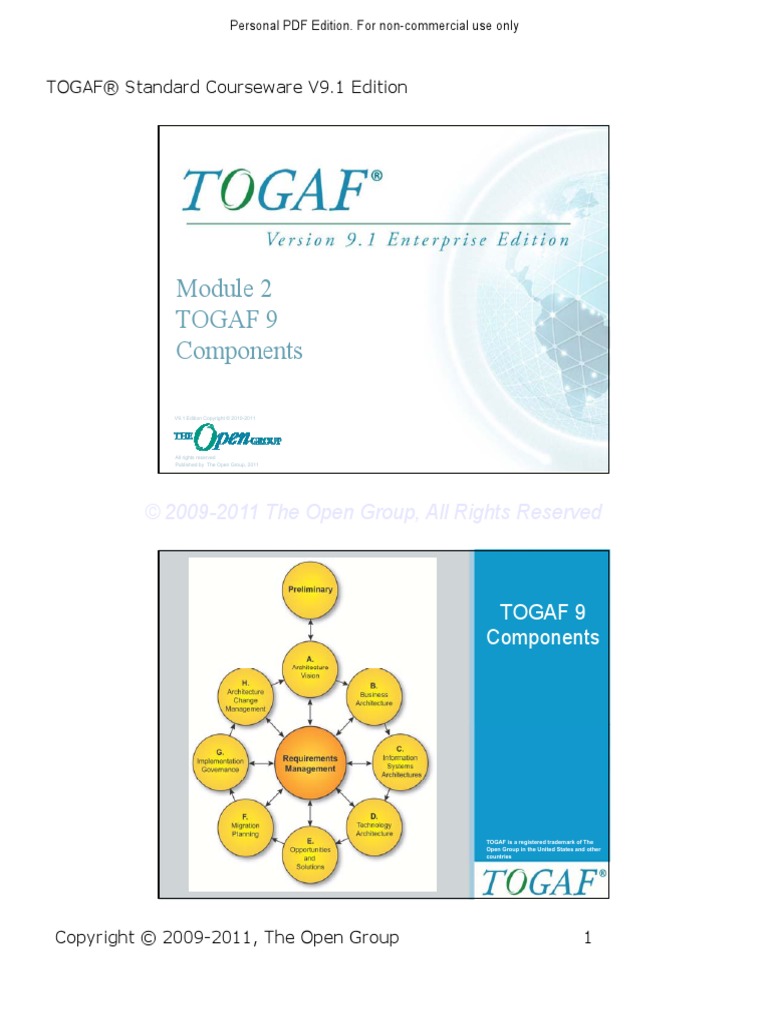 TOGAF V91 M2 TOGAF9 Components PDF | PDF | Information Technology ...