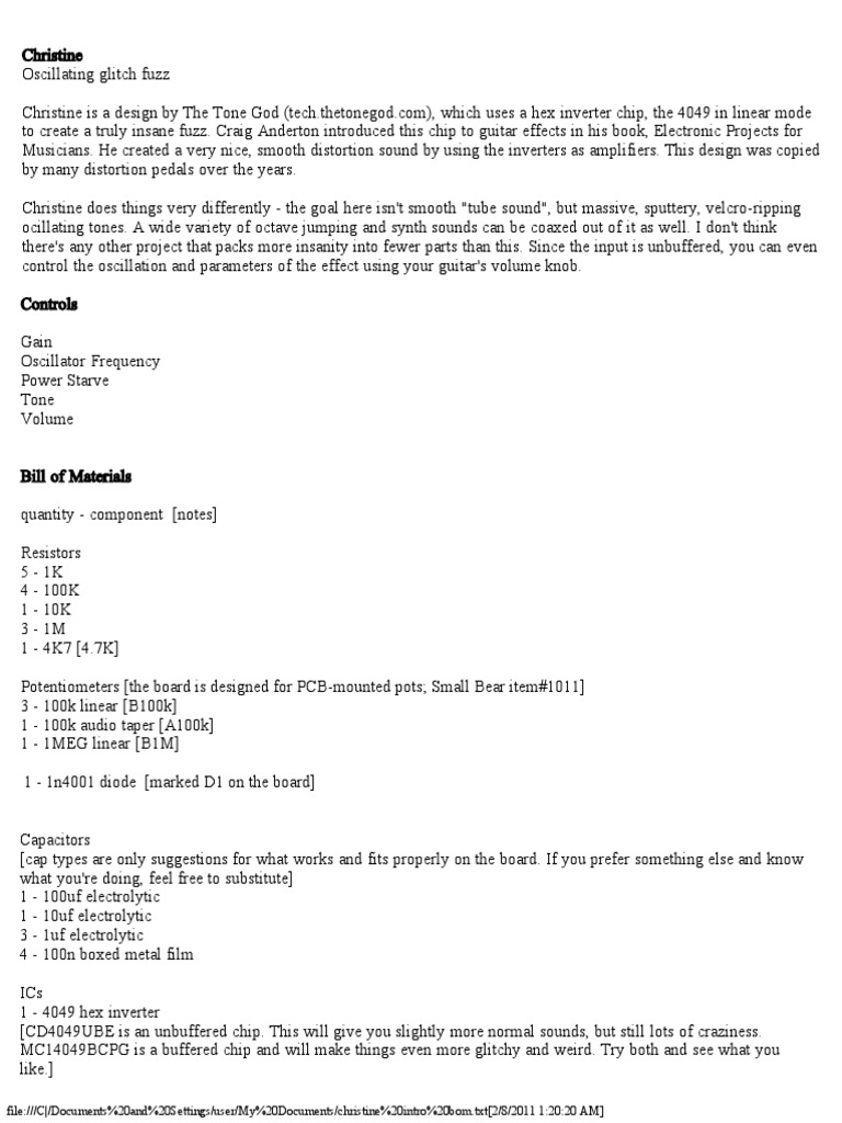 Christine Build PDF2 | PDF
