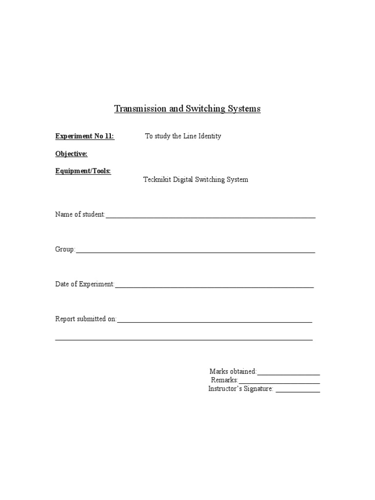 Telecom Lab: Line Identity Study | PDF | Telephone Exchange | Telephone