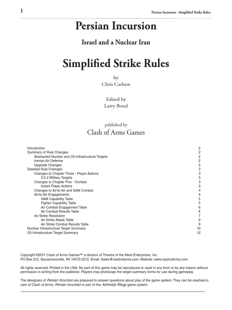 Air Strike Rules | Download Free PDF | Surface To Air Missile | Fighter ...