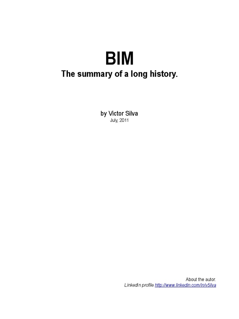 BIM The Summary of A Long History PDF | PDF | Building Information ...