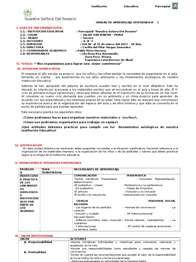 UNIDAD #1 Tercero 2017 | PDF | Fe | Dios