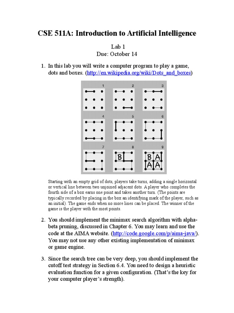 CSE 511A: Introduction To Artificial Intelligence: Lab 1 Due: October ...