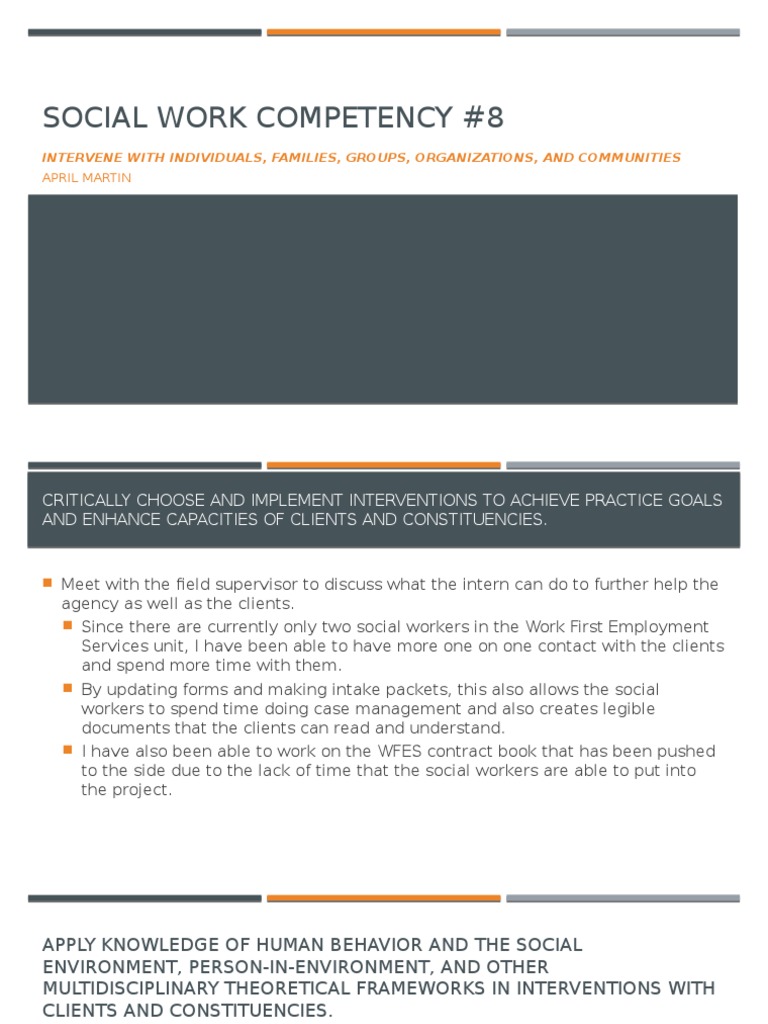 SW Competency 8 | PDF