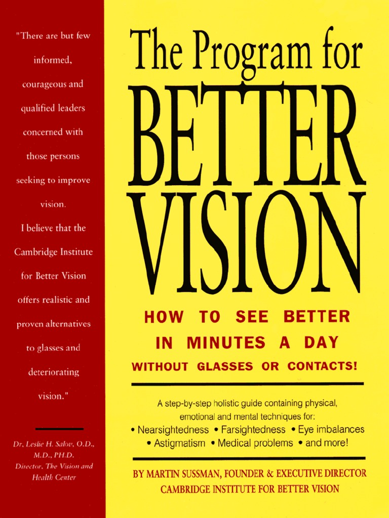 The Program For Better Vision PDF | PDF | Glasses | Visual Perception