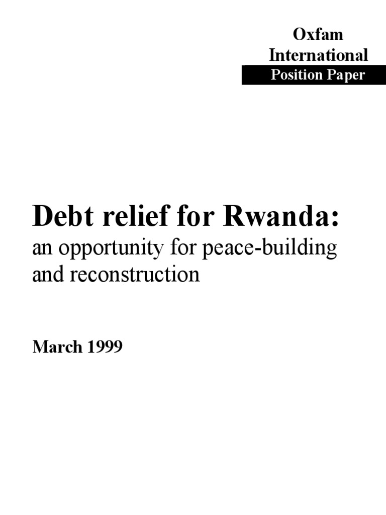 Rwanda Debt Relief for Peace | PDF | Heavily Indebted Poor Countries ...