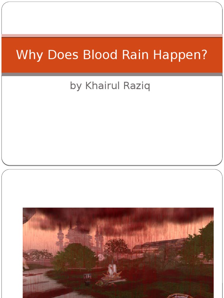 Why Does Blood Rain Happen?: by Khairul Raziq | PDF | Social Science ...