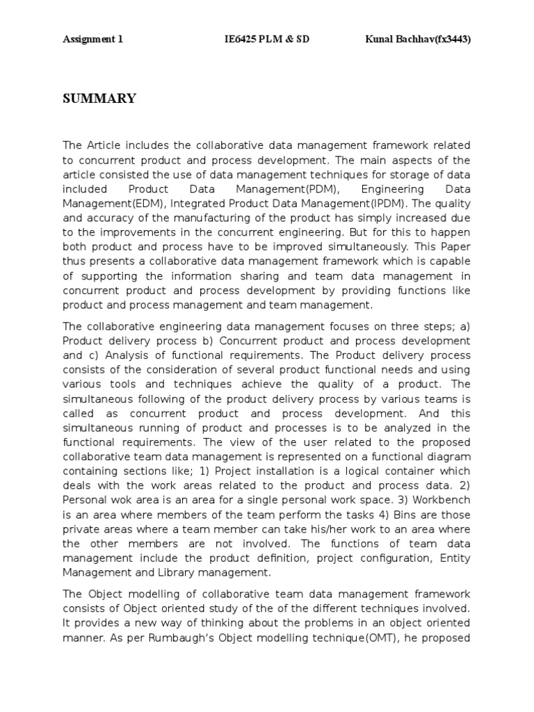 Assignment 1 | PDF | Product Lifecycle | Object Oriented Programming