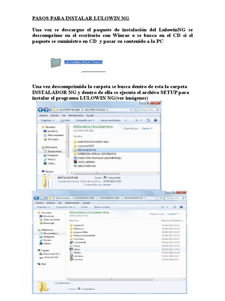 Pasos para Instalar Lulowin NG | PDF | Archivo de computadora | Point and Click