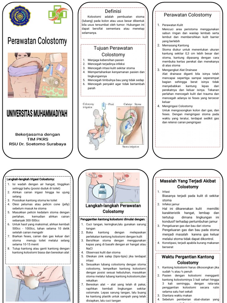 Leaflet Perawatan Colostomy | PDF