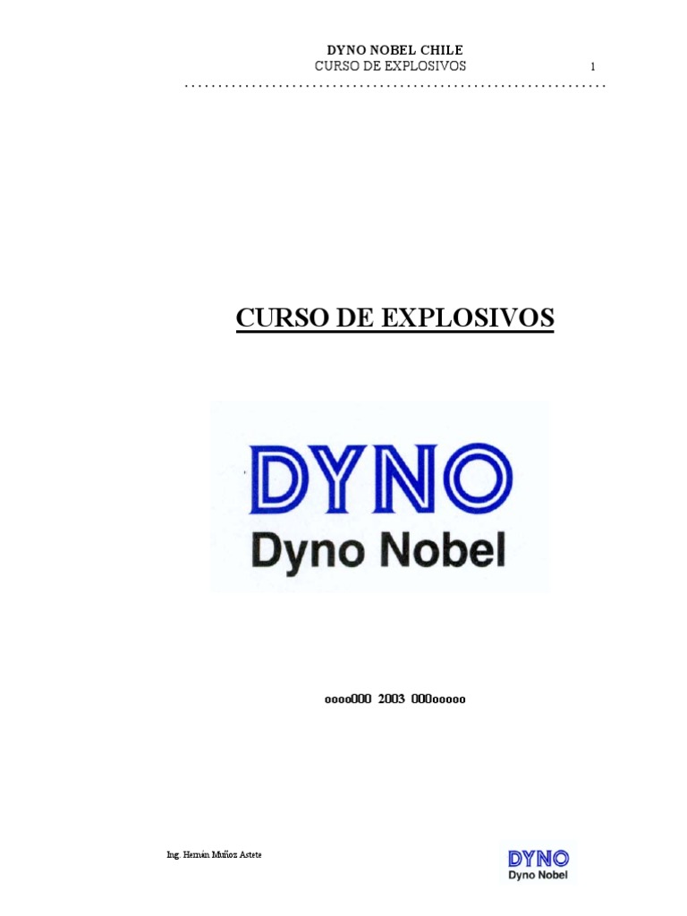 Curso Explosivos Dyno | PDF | Material explosivo | Combustión