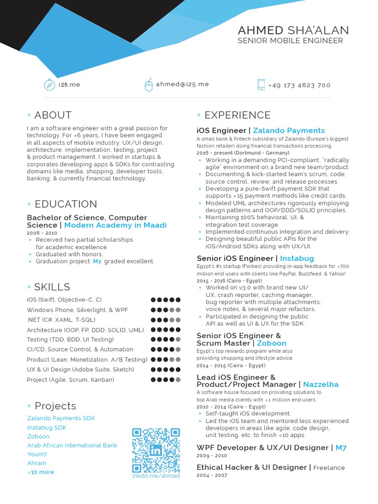 Ahmed Sha'alan Resume 2017 April | PDF | Software Development Kit | Ios