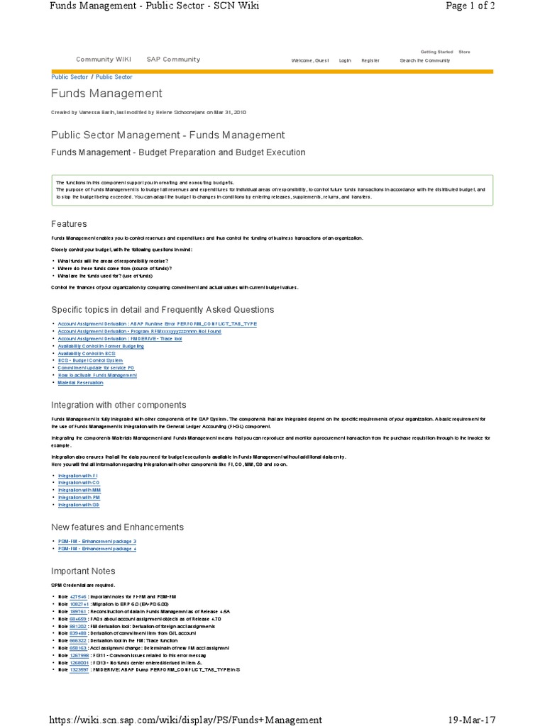 SAP FM 0001 Overview | PDF | Wiki | Budget