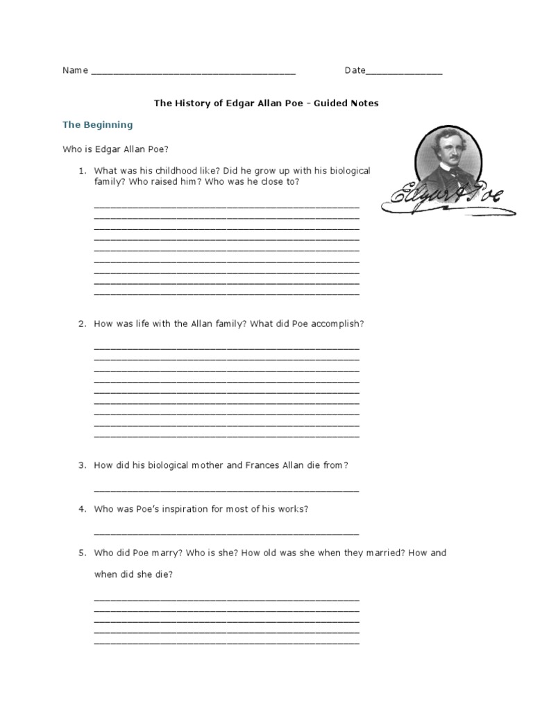 Edgar Allan Poe: Life & Works Guide | PDF | Poetry