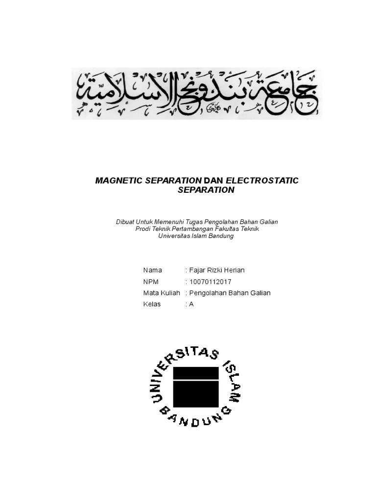 Magnetic Separation Dan Electrostatic Separation | PDF