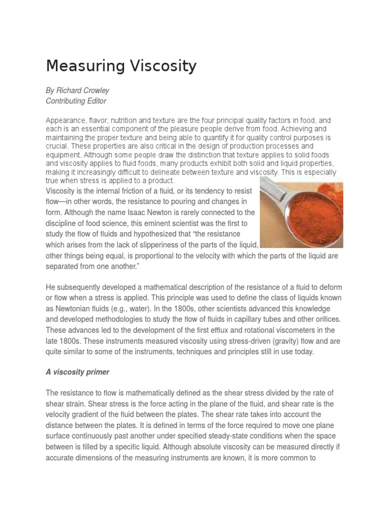 Measuring Viscosity: Understanding the Importance of Viscosity ...
