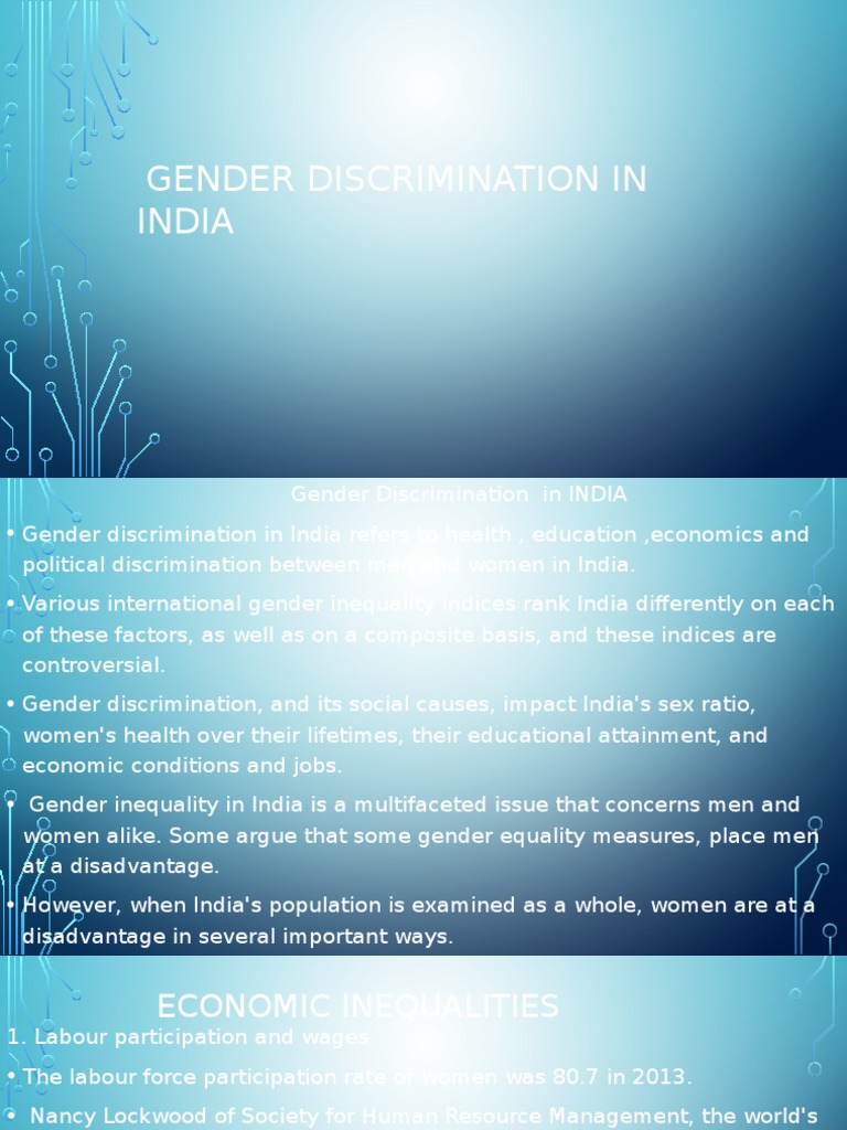 Gender Discrimination in India | Download Free PDF | Gender Inequality ...