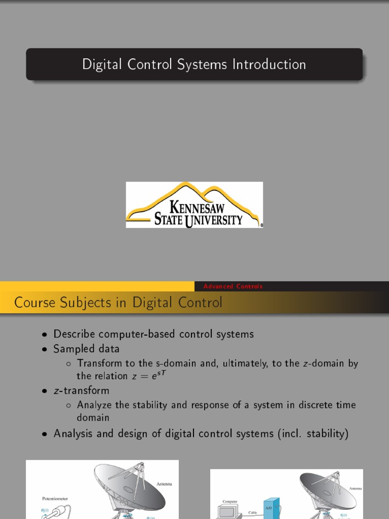 Digital Control Systems Introduction: Advanced Controls | PDF