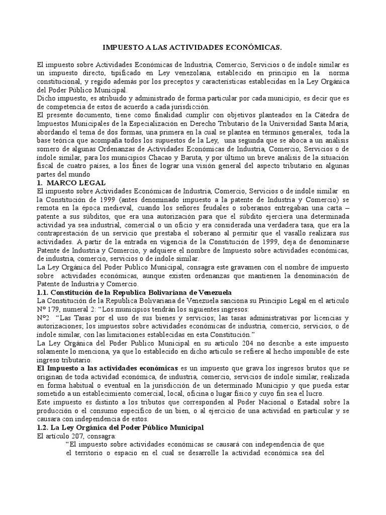 Impuesto Actividades Economicas | PDF | Estatuto de limitaciones | Impuestos