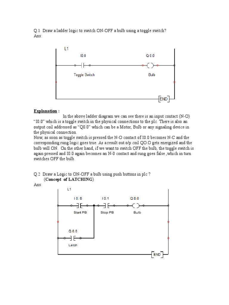 PLC Book Questions | PDF | Programmable Logic Controller | Switch