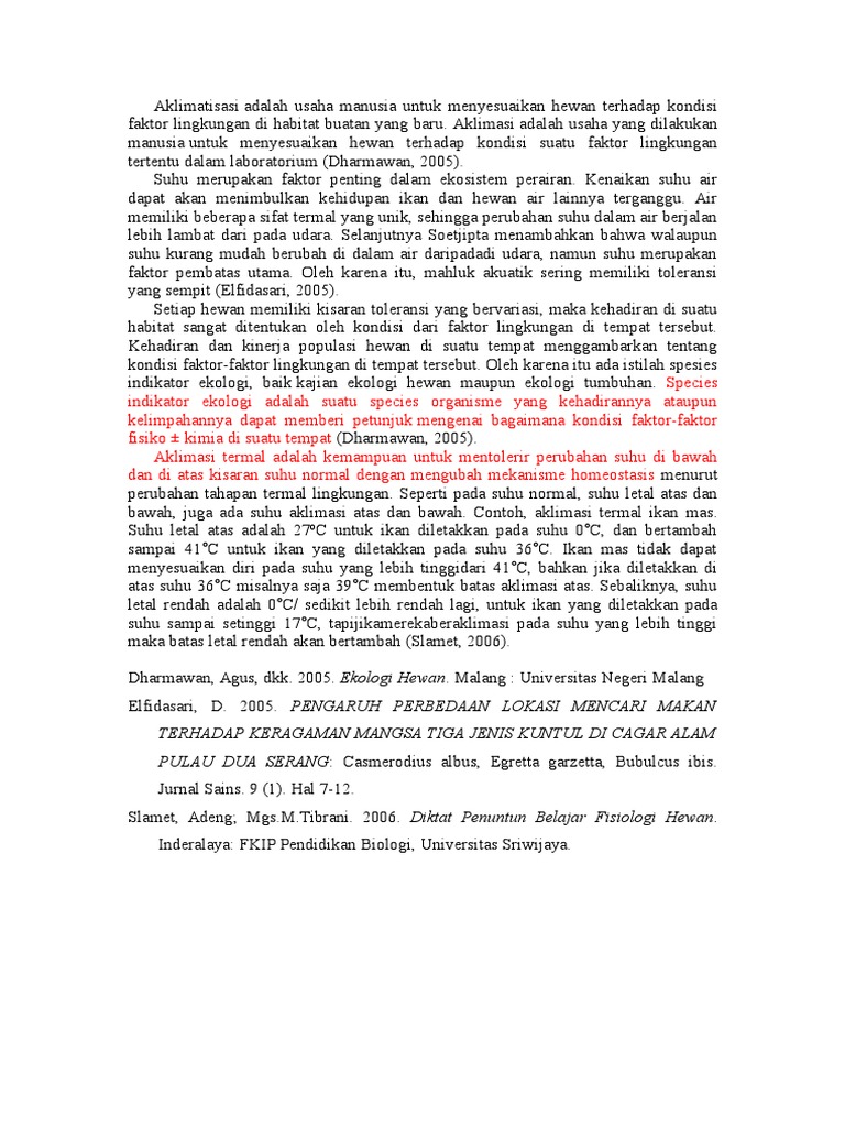 Aklimatisasi Adalah Usaha Manusia Untuk Menyesuaik | PDF