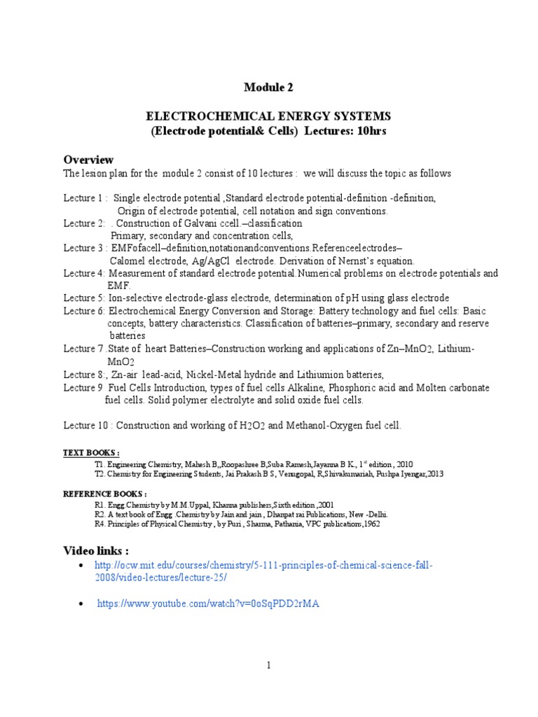 Understanding Electrochemical Energy Systems: An Overview of the Key ...