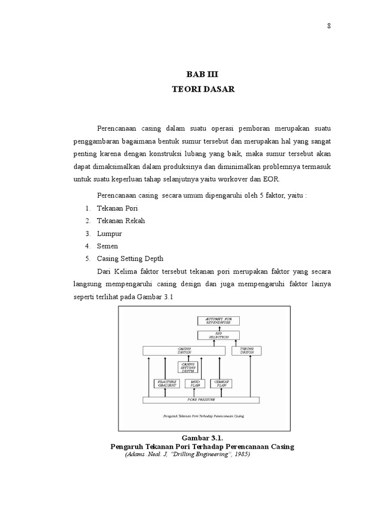 Teori Dasar Perencanaan Casing | PDF